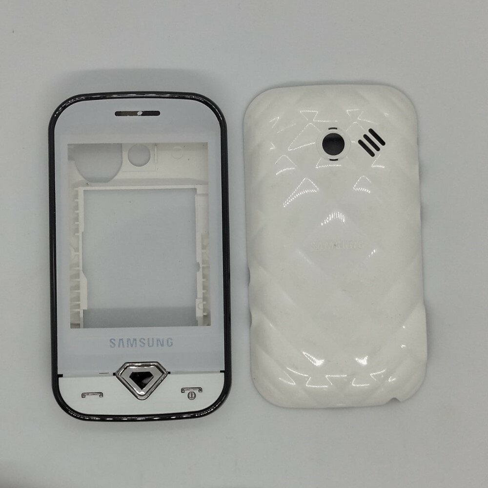 Корпус для Samsung S7070 + средняя часть + клавиатура (белый)