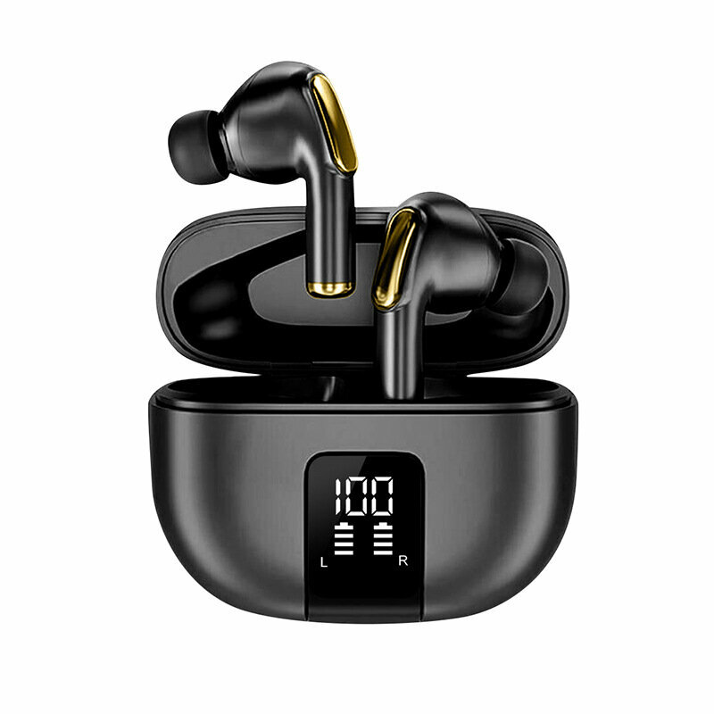 J68 Новые беспроводные Bluetooth-наушники с цифровым дисплеем, чип Bluetooth 5.4, стерео, объемный звук, шумоподавление, HD-наушники для звонков