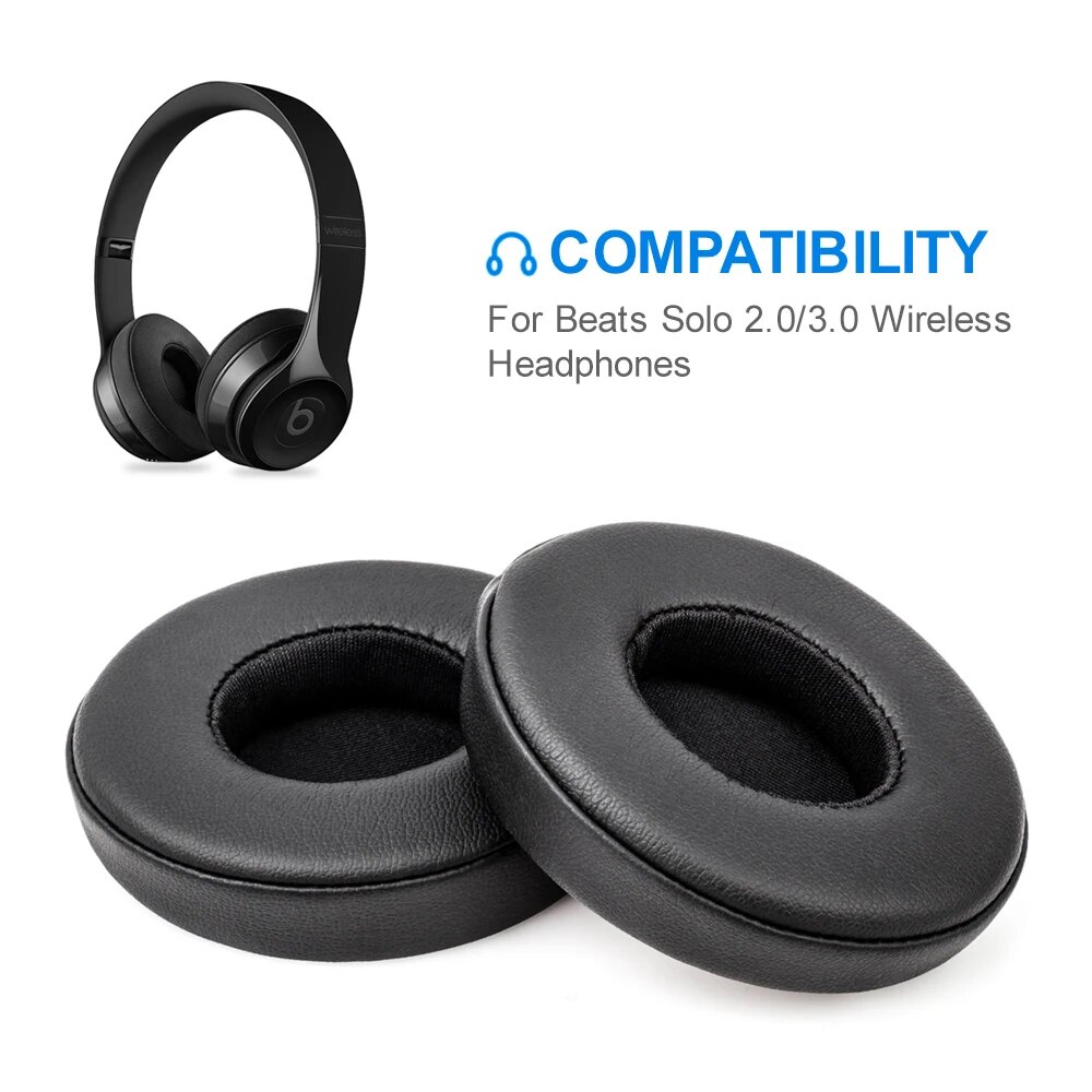 Амбушюры для наушников Beats Studio 2 3 Beats Solo 2 3 из белковой кожи For-Beats-Solo