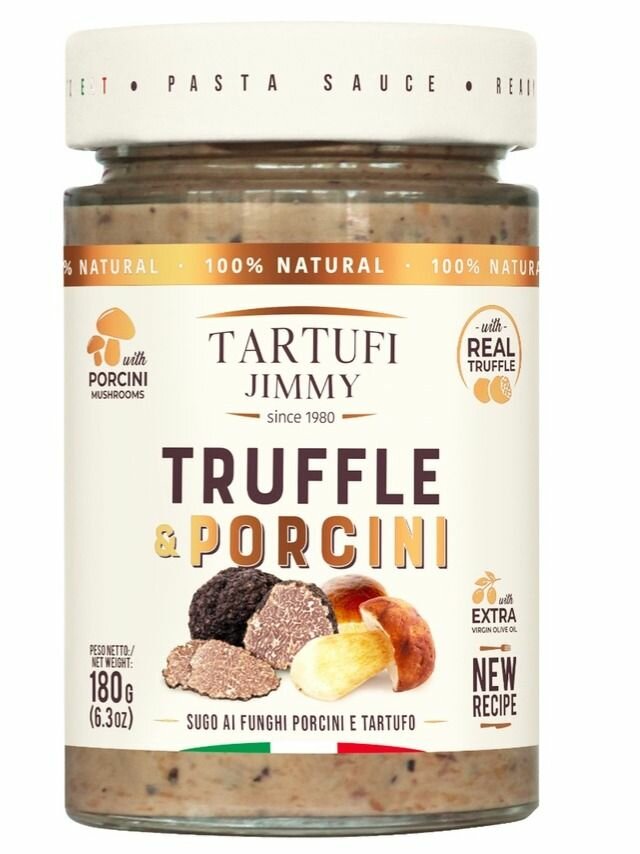 Соус грибной с трюфелем 3% и белыми грибами, Tartufi Jimmy 180 г