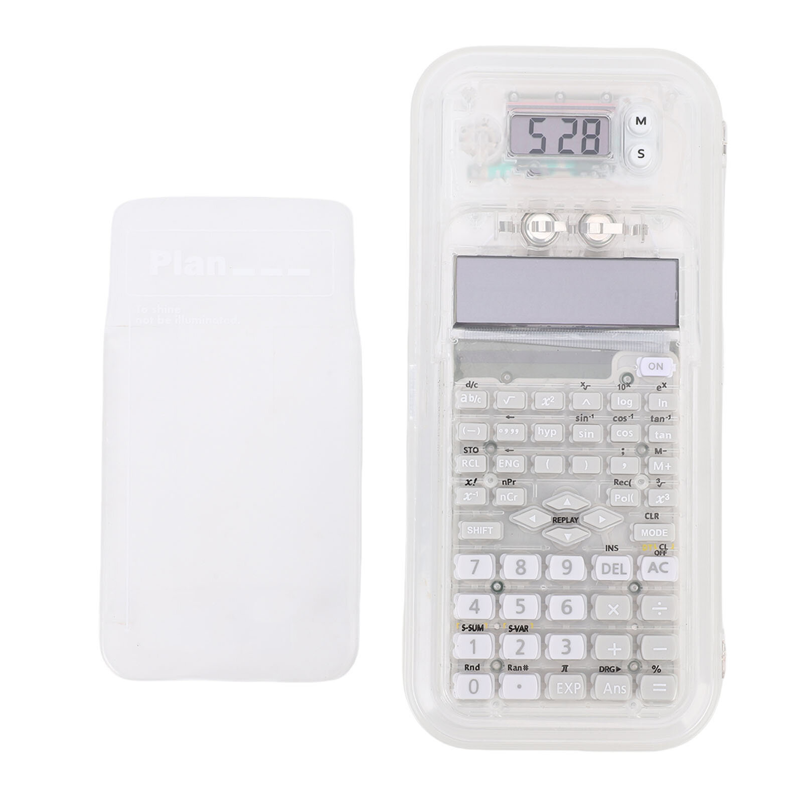 Научный калькулятор, пенал, 240 вычислительных функций, двухрядный цифровой дисплей, многофункциональная ручка.