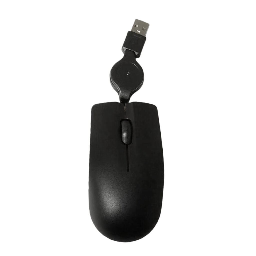 Детская мини-компьютерная мышь USB Opt Выдвижной шнур Тихая высокая точность