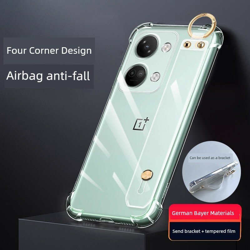 Чехол для OnePlus Ace 2V с воздушной подушкой, ремешком и стеклом, полный комплект