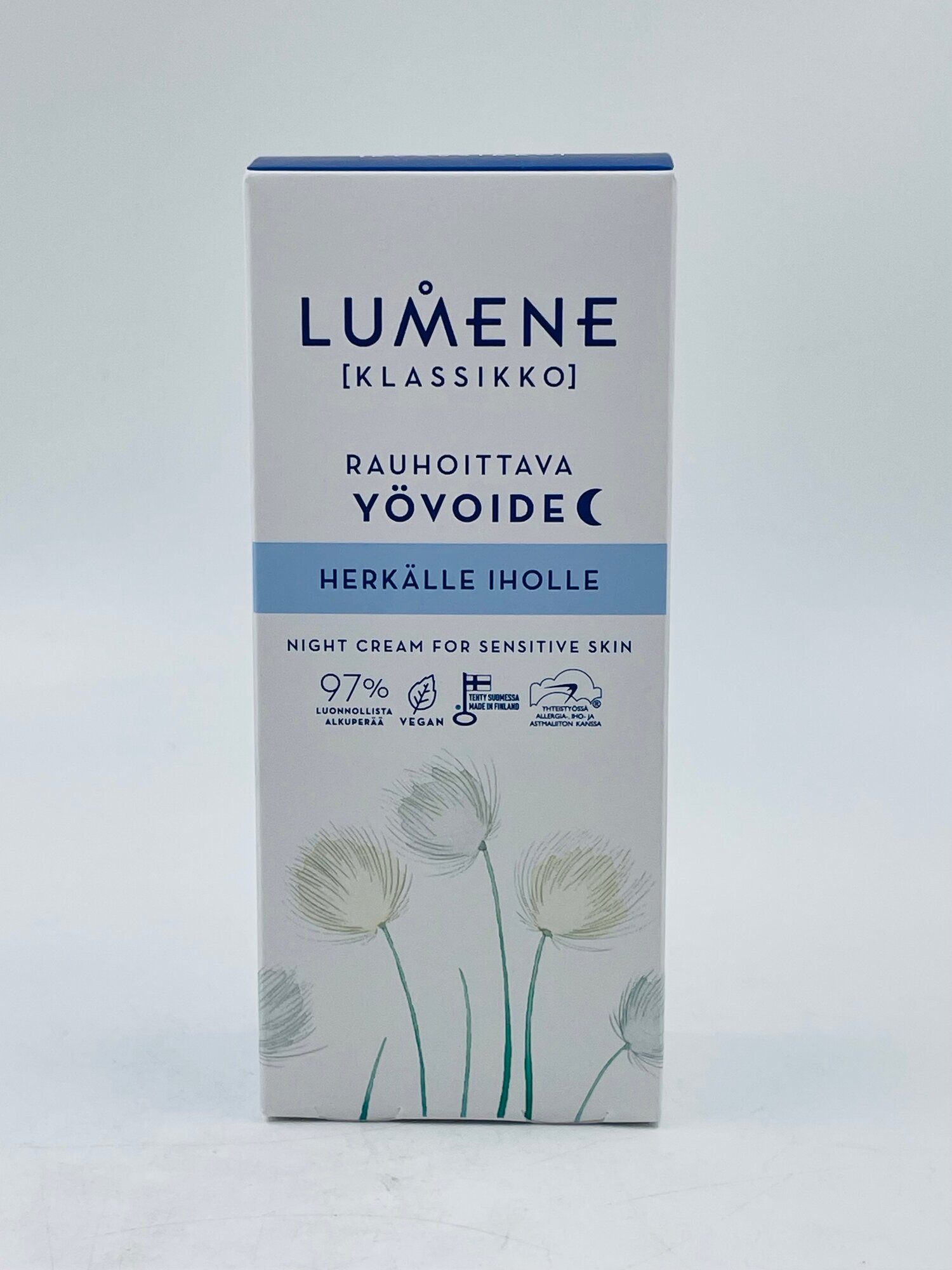 Ночной крем для лица Lumene Klassiko "Rauhoittava Yovooide" успокаивающий 50 мл (из Финляндии )