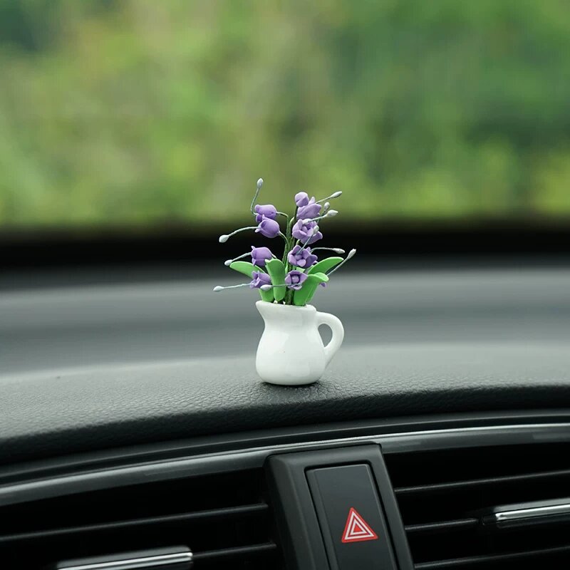 Миниатюрная ваза-магнолия для автомобиля, изысканное и высококачественное креативное украшение для приборной панели