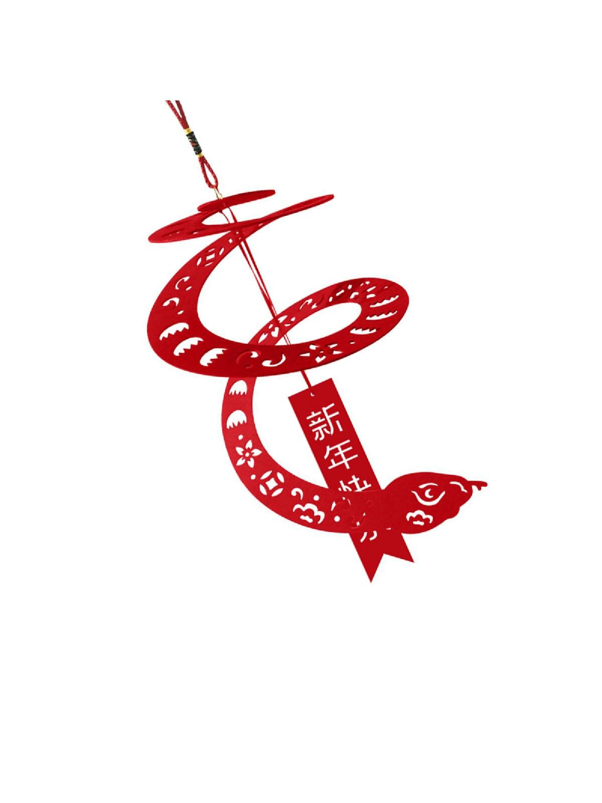 Подвесные лунные новогодние украшения для помещений 2025 Год Змеи Украшения