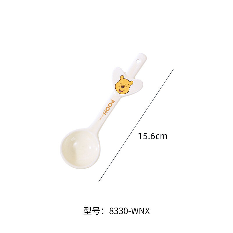 Керамическая ложка в стиле мультфильма с клубничным медведем, домашняя ложка в форме сердца, милая ложка для еды, высокая внешность, ложка с длинной ручкой, суповая ложка