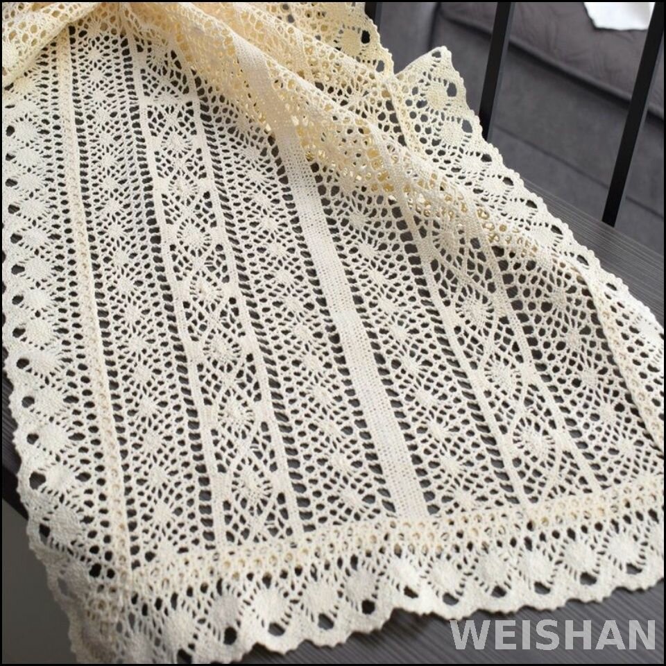 Кружевная дорожка для стола, хлопковая скатерть