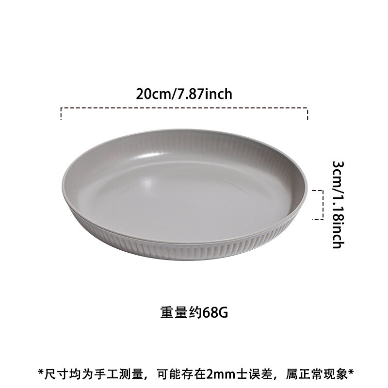 Тарелка из пшеничной соломы Amazon TK, тарелка для отеля, тарелка для фруктов, домашняя тарелка для салата в скандинавском стиле, пластиковая тарелка из PP