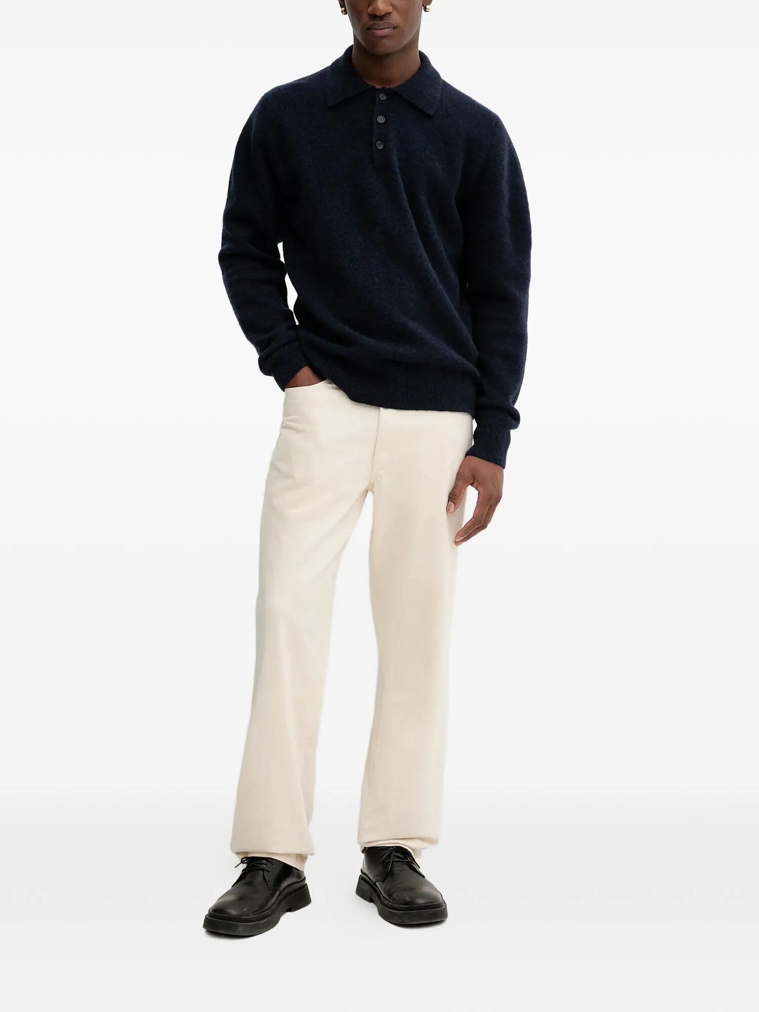 Рубашка Filippa K Knitted polo shirt, размер M, blue — фото 1
