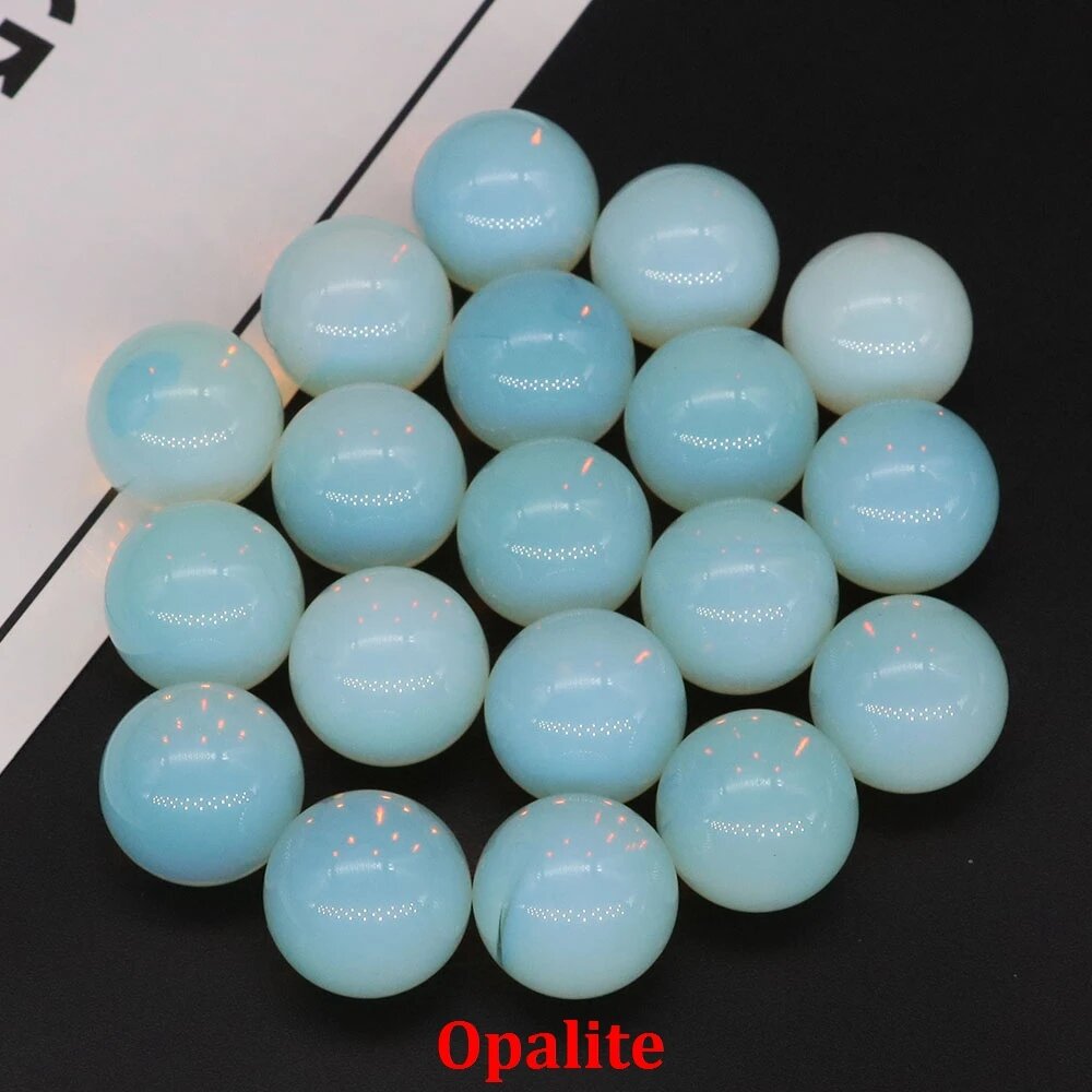 Хрустальный шар розовый кварц 16 мм Бирюзовый, 5PCS, Opalite