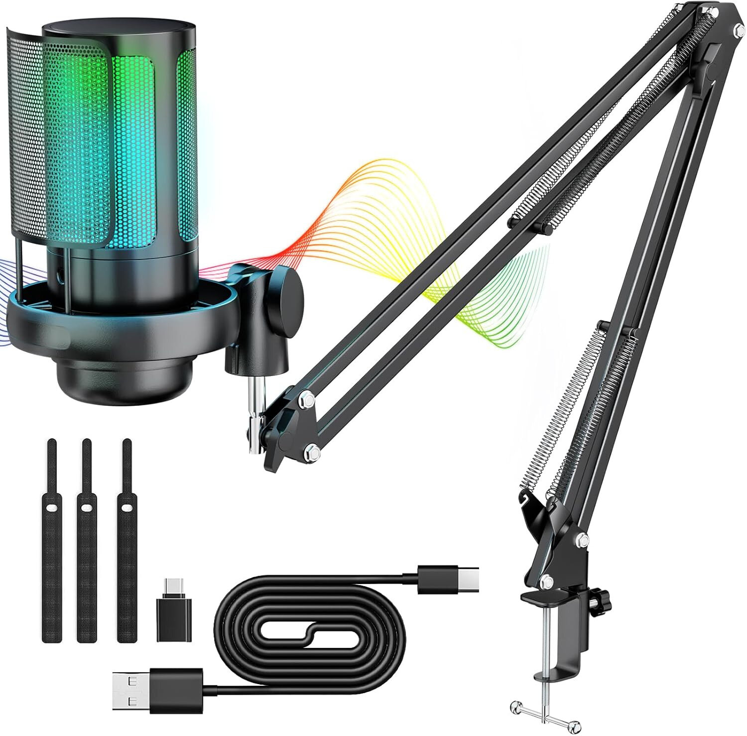 Горячая распродажаКонденсаторный микрофон ME6S для геймеров, микрофон для киберспорта, стриминга, записи, USB-микрофон с выдвижной стойкой