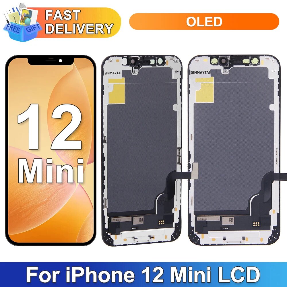 AAA +++ OLED для iPhone 12 mini ЖК-дисплей Incell для iphone 12 mini OLED-дисплей с дигитайзером экрана в сборе с инструментом