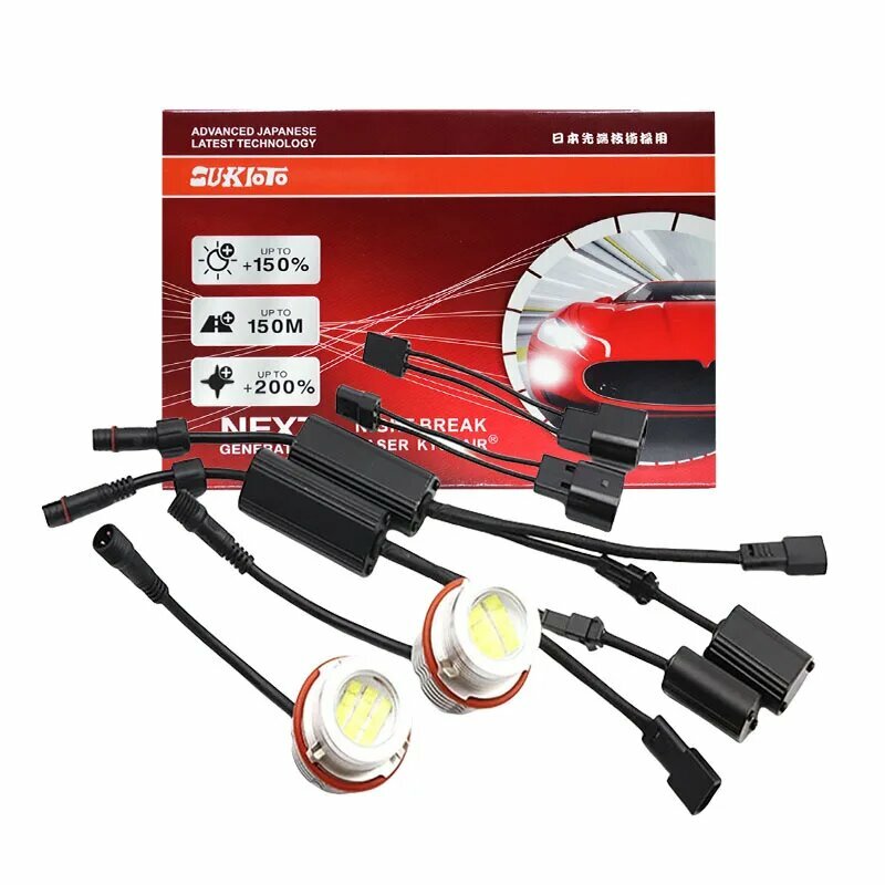 1 комплект автомобильных светодиодных габаритных лампочек SUKIOTO 120 Вт Canbus без ошибок для BMW E39 E60 E61 E63 E64 E65 E66 E83 X3 E53 X5 6000K White