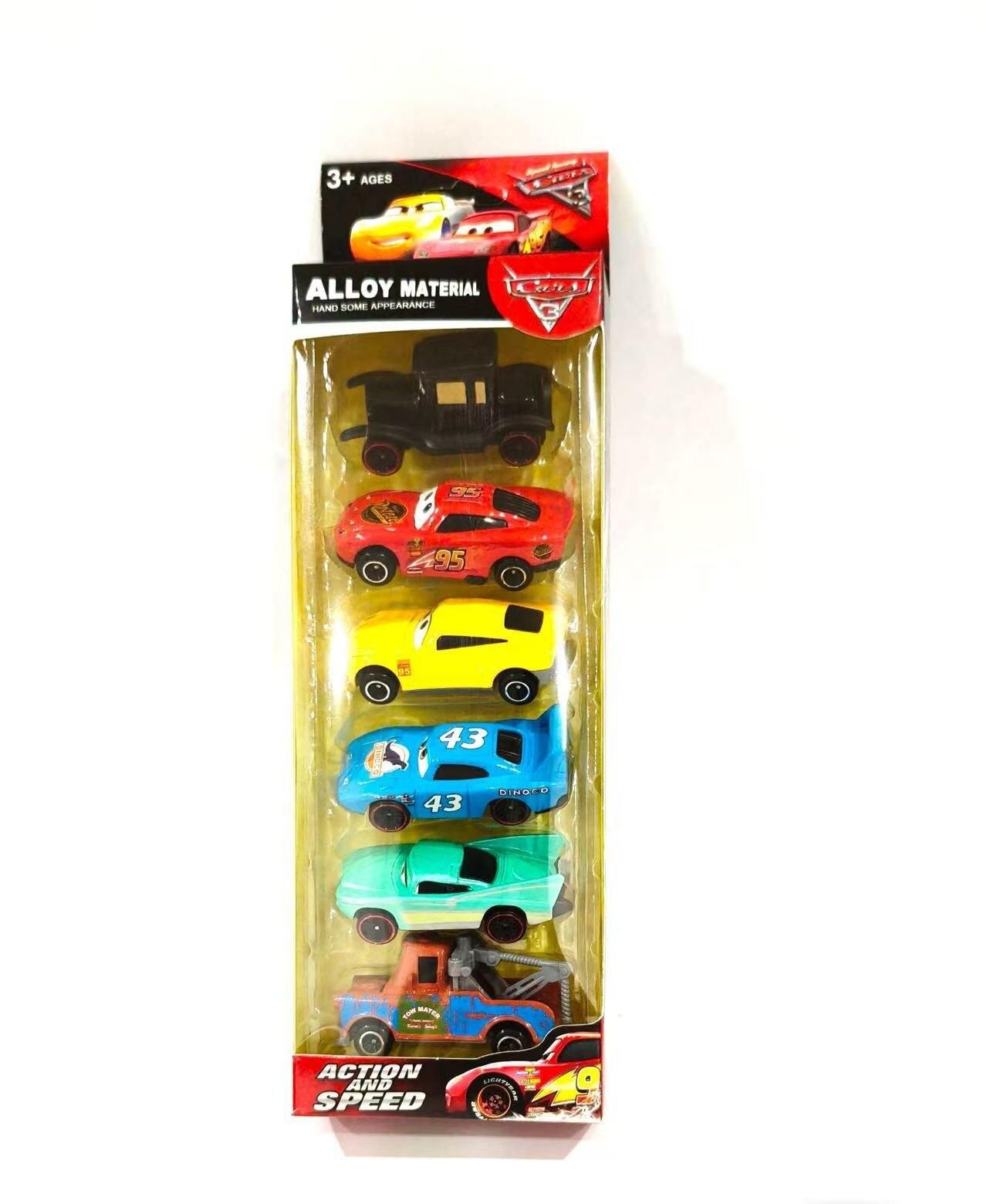 Машинки 3 Гонки Молния Маккуин Детская игрушка Скользящая металлическая машина Черный Шторм 2 Литая машина Подарок для мальчика