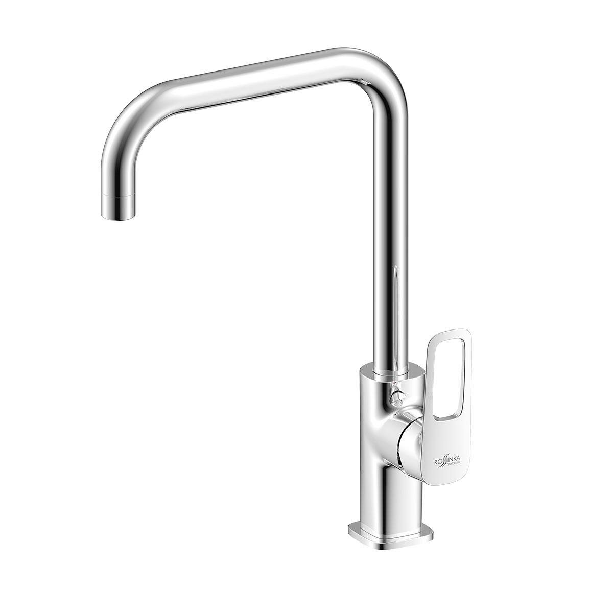Смеситель кухня RS46-23 высокий поворотный излив хром ROSSINKA