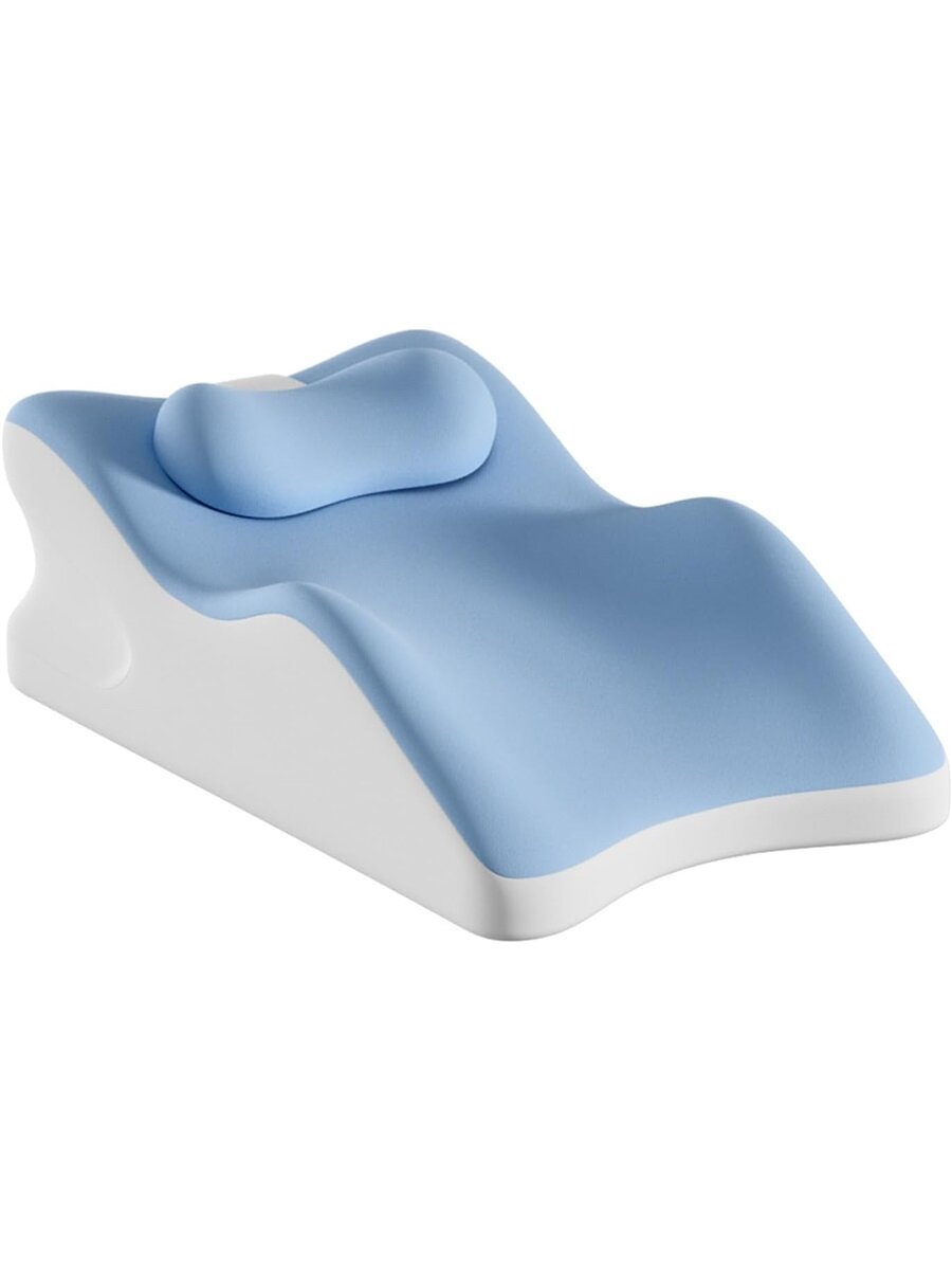 Contour Memory Foam Pillow - Cervical Support Pillow for Neck Pain Relief, Orthopedic Ergonomic Pillow for Side Back Stomach Sleepers, Soft Cooling Cover