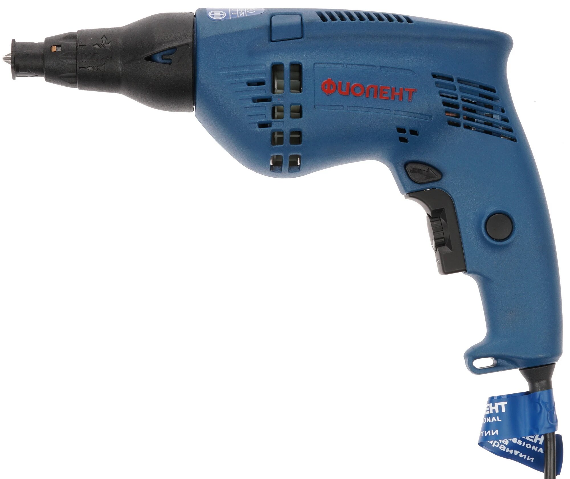 Шуруповерт сетевой Фиолент ШВ3-6-РЭ синий, безударный, 2800 об/мин