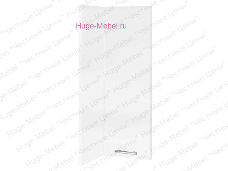 Кухонный фасад Ф-228 белый глянец (Ксения) Huge Mebel . Ширина 560 Высота 916. Кухонные фасады