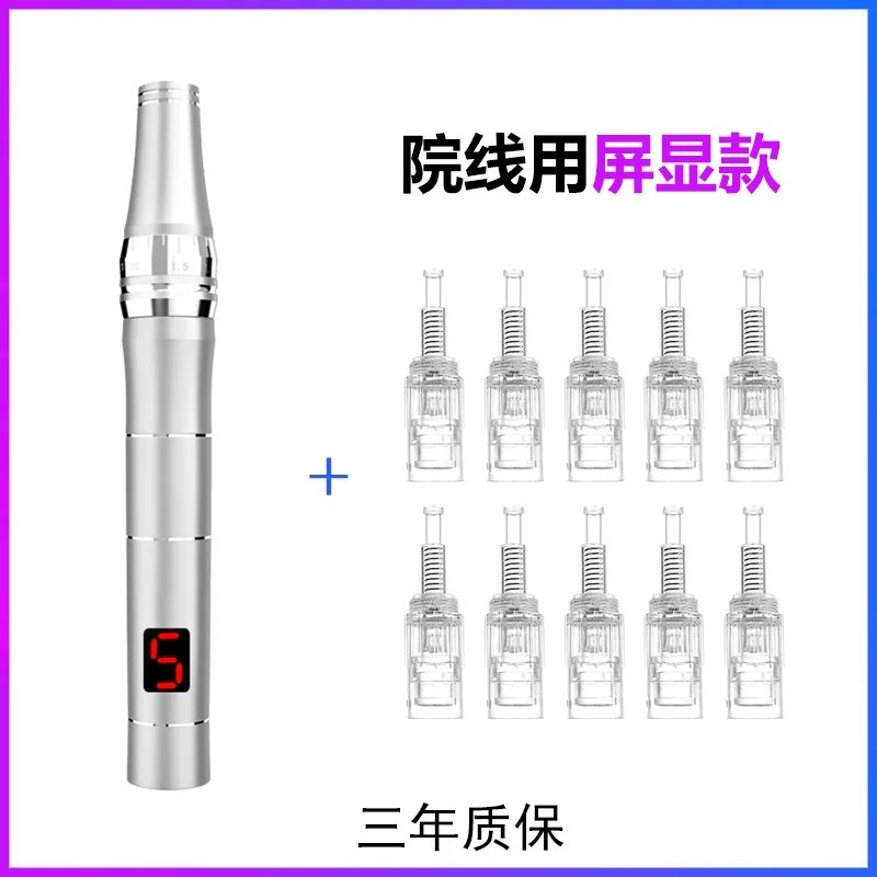 Электрический мезодермальный микроигольчатый интродьюсер MTS, микрокристаллическая ручка для салона красоты, ручка для роста волос, домашнего использования, неглубокий интродьюсер