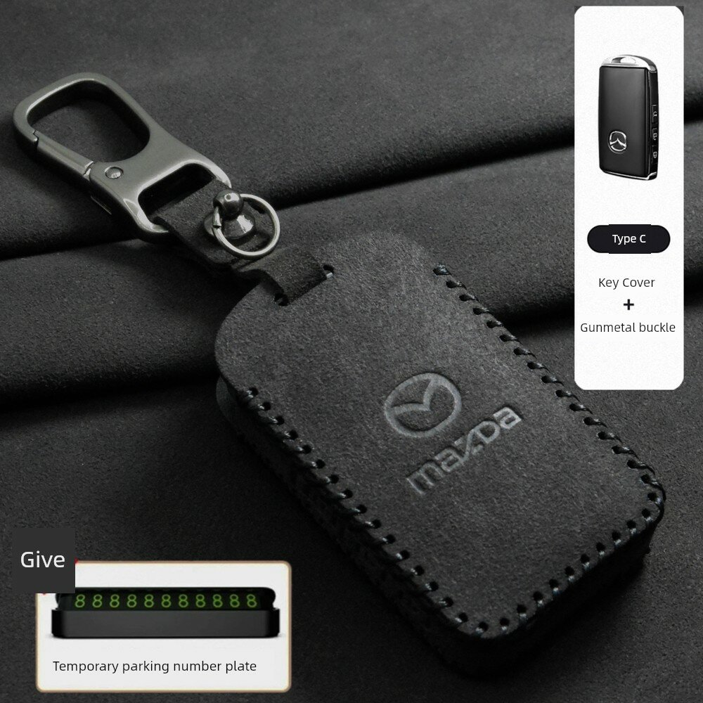Брелок для ключей Mazda 3, CX-5, CX-4/CX-8/CX-30/CX-9, Axela, CX-50, Atenza, чехол для ключей Черная обложка в стиле C