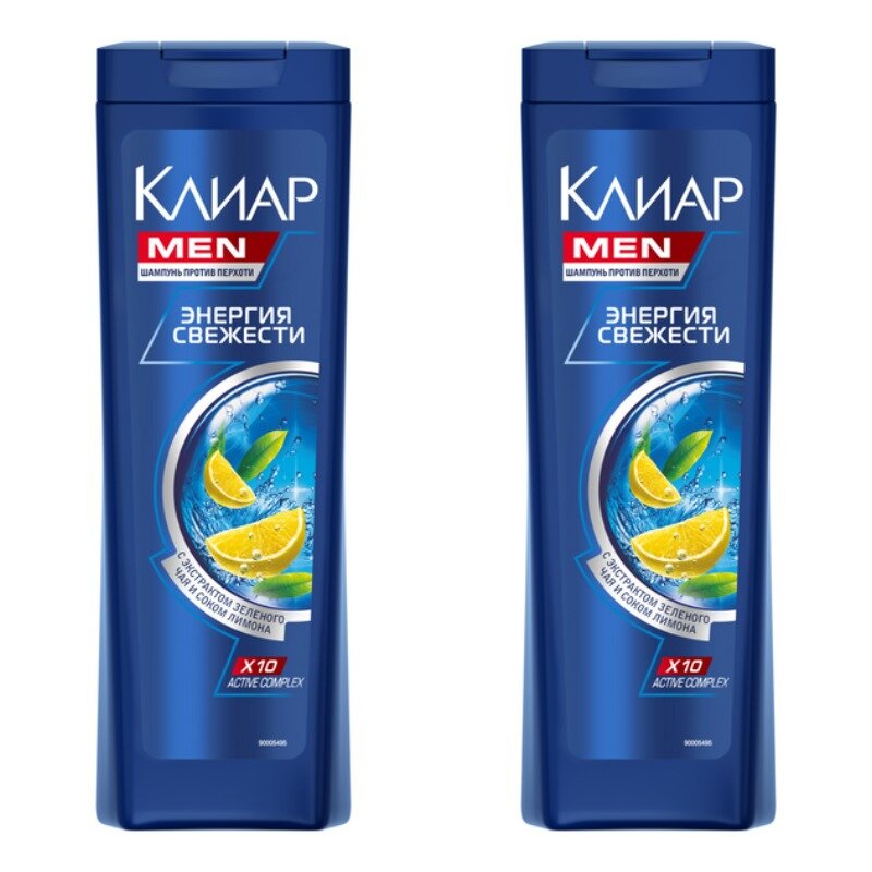 Клиар Шампунь Men Энергия свежести, 400 мл, 2 уп