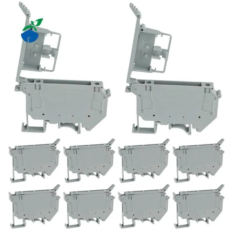 P6( C Z) UK5- UK5RD Без светодиода DIN-рейка, клемма с предохранителем, разъединительная клеммная колодка, винтовой зажим (упаковка из 10 шт, серая)