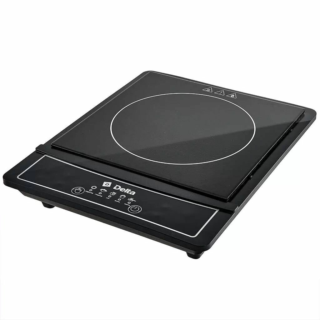 Индукционная плита Delta D-300N 2000 Вт, настольная электрическая плитка, 1 конфорка, сенсорная, черная