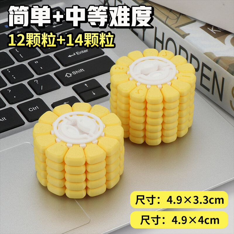 3D-печатный кукурузный пазл, детская креативная новинка, высокосложная головоломка, игра на расшифровку, ручная работа