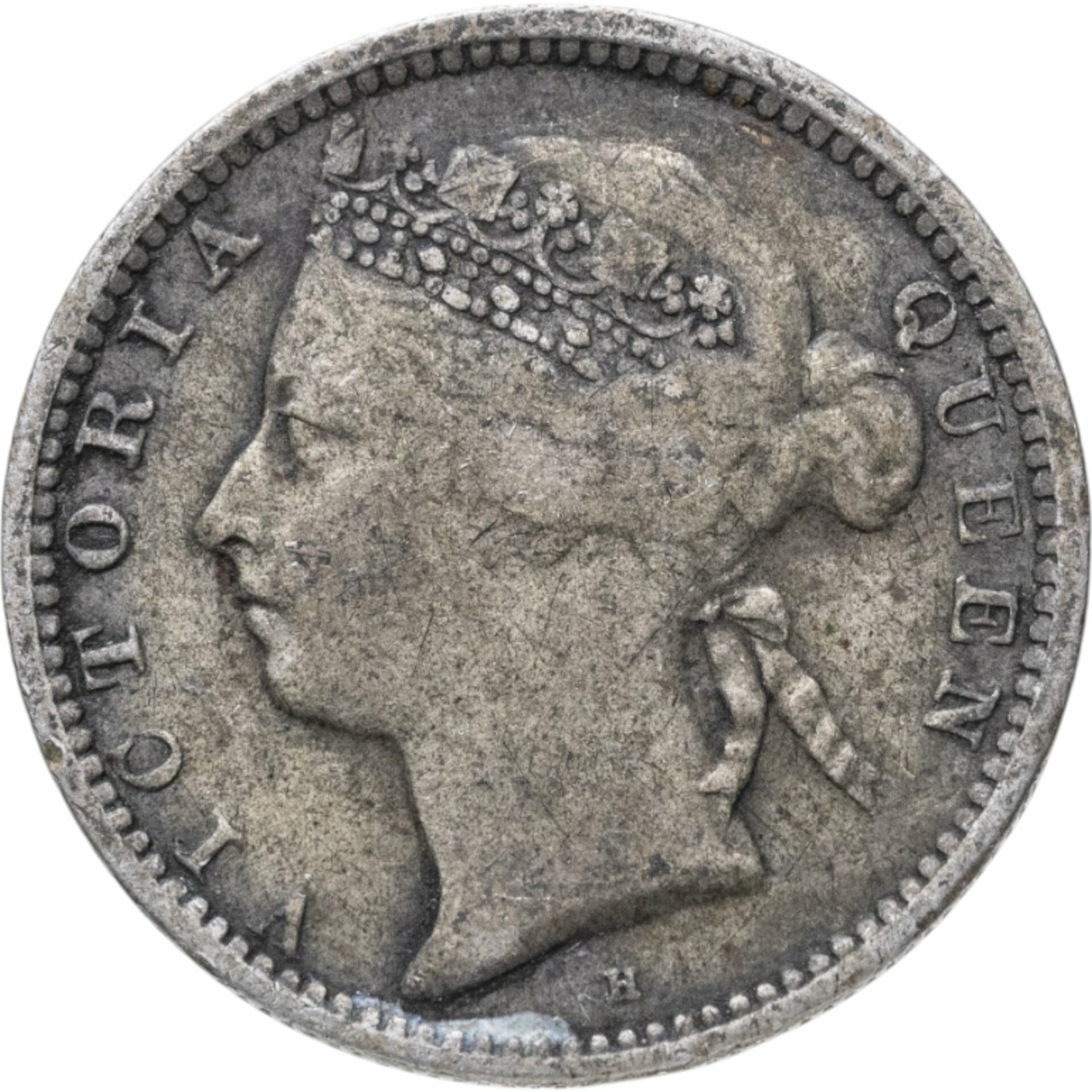 Стрейтс Сетлментс 10 центов cents 1897 Знак монетного двора: "H" - Хитон, Бирмингем, Серебро 800, в сохранности VF-XF