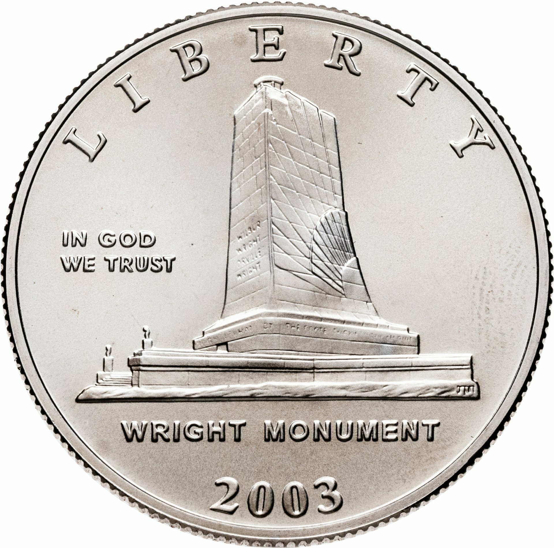 США 50 центов 1/2 доллара 2003 "100 лет со дня первого полета", Мельхиор медь-никель, в сохранности AU-UNC