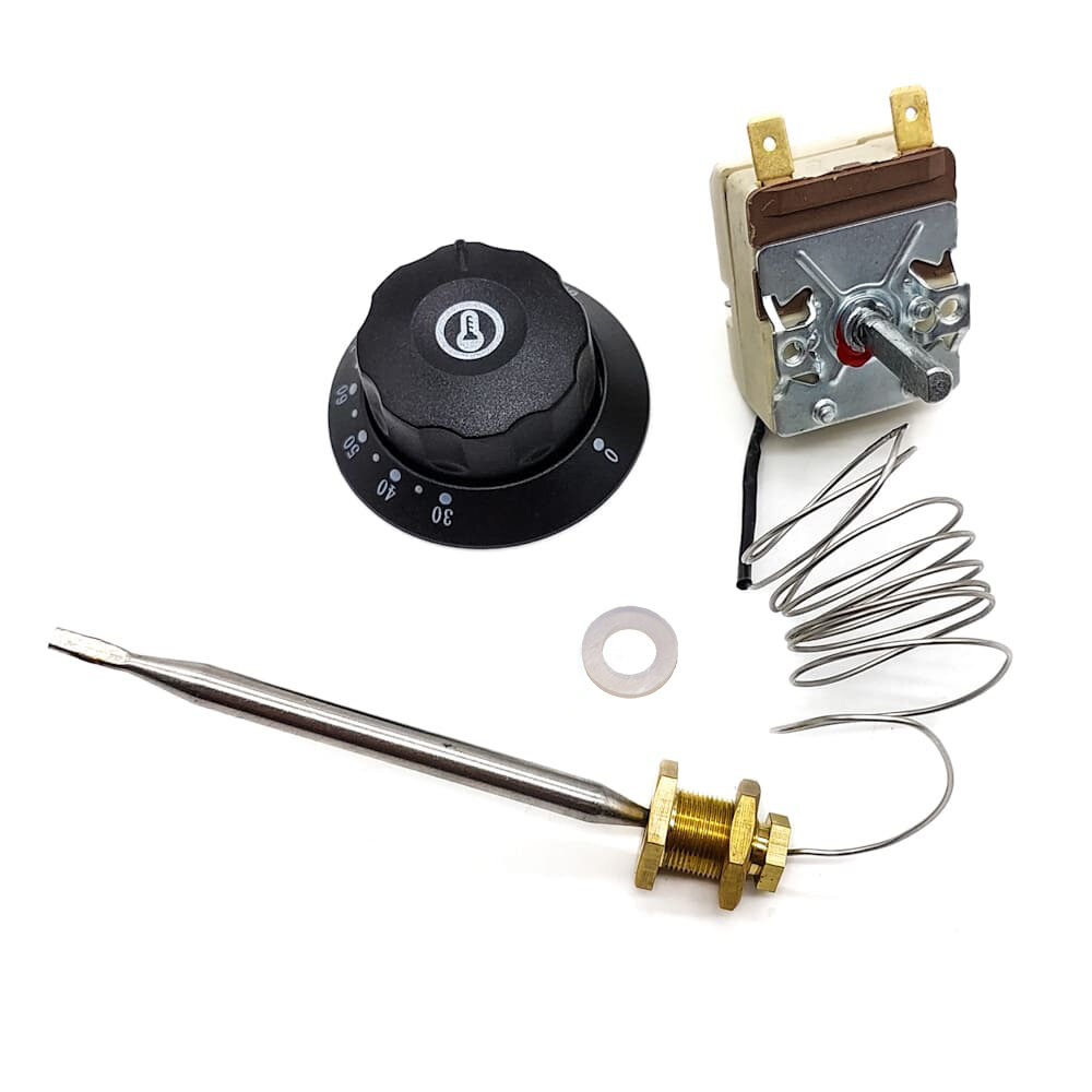 Термостат кипятильника 20A/250V/0,9m/23mm/ 30-110°С с муфтой (mod. T110-1RF-080)+Р