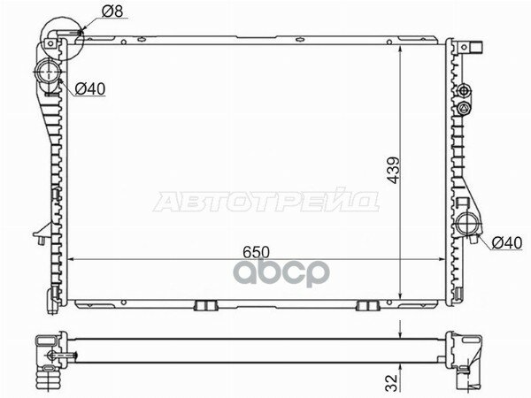 Радиатор BMW 5-Series 95-04 / 7-Series 94-01 Sat арт. BW0005-97