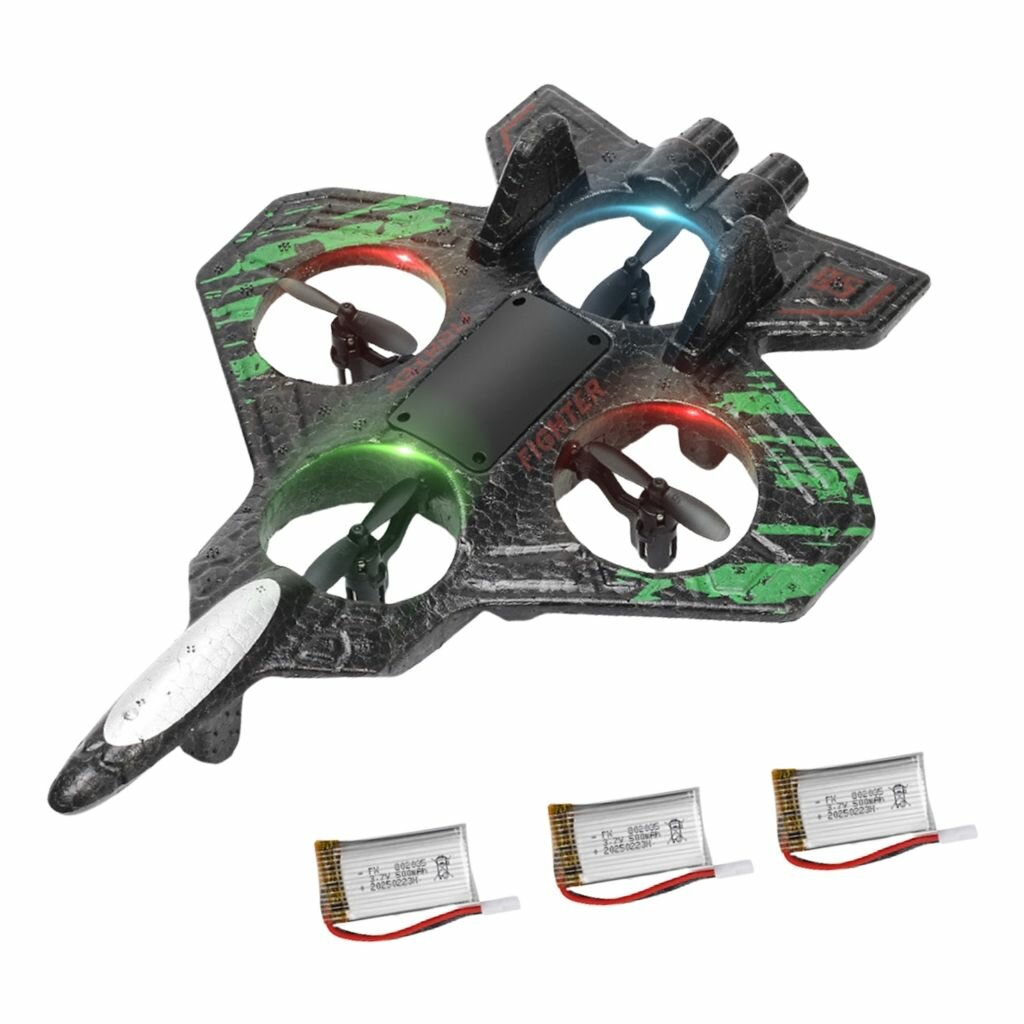 Новая легкая модель самолета-истребителя с дистанционным управлением, защищающая от падения-зеленый-3