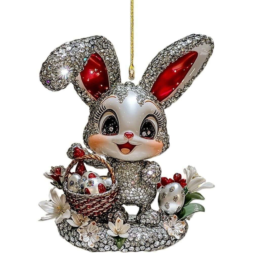 Подвеска в виде пасхального кролика из акрила