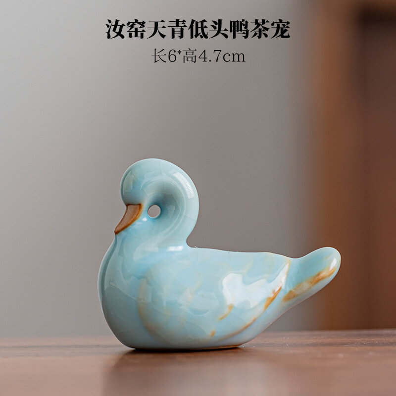 В наличии: Маленький керамический чайный питомец для котят, щенков, черепах и уток, идеальный подарок для чайных столиков