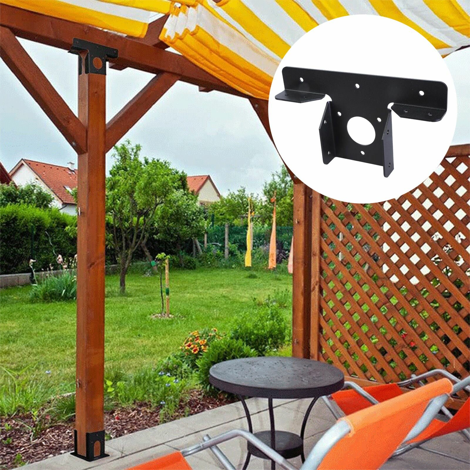 Беседка угловые кронштейны Расширение 3-кало