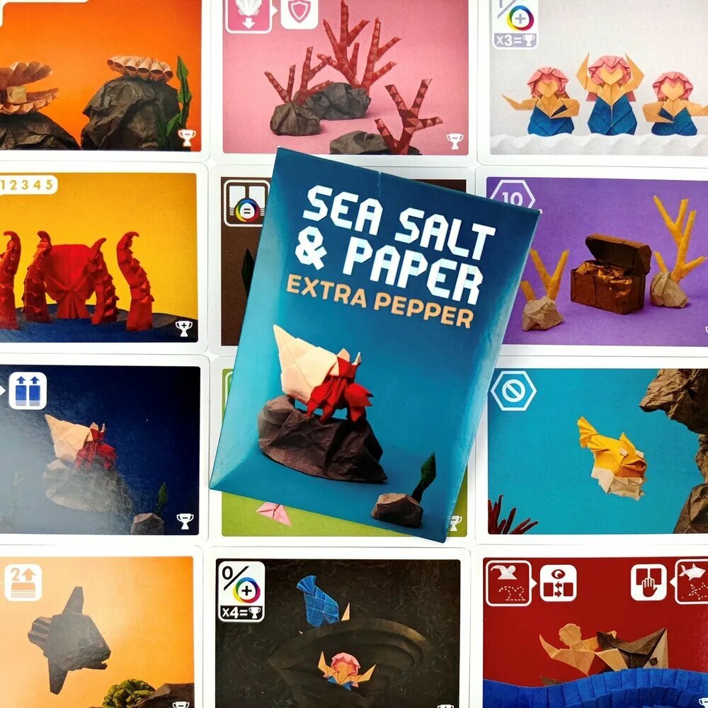Настольная игра Sea Salt Paper: карточная стратегия на морскую тематику, интеллектуальная игра для семьи, в дорожном формате с изысканной графикой