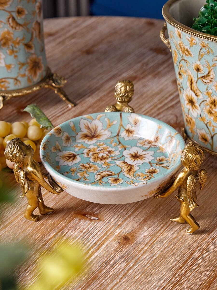 31G2415/C914HC/HLG1935 Блюдо на ангелах 22 x 22 x 11см, Glasar