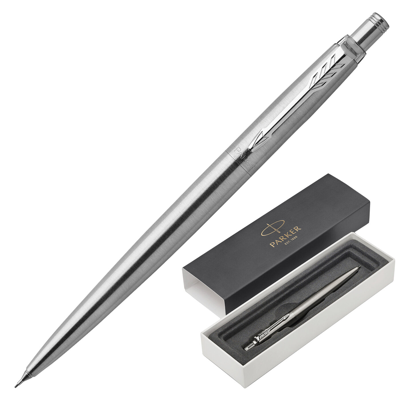 Карандаш механический Parker "Jotter Stainless Steel CT" 0,5мм, подарочная упаковка