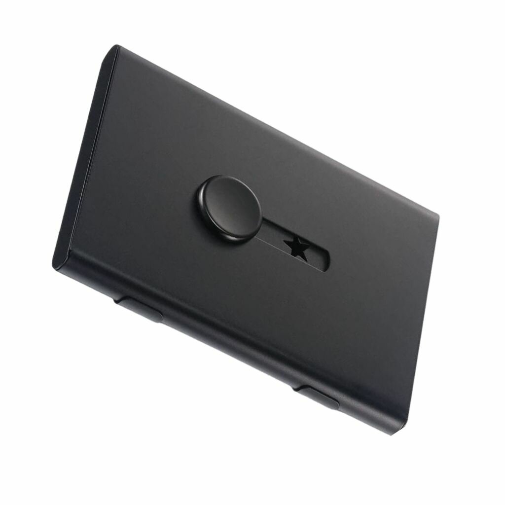Держатель для визитных карточек из нержавеющей стали 304, чехол большой емкости-черный