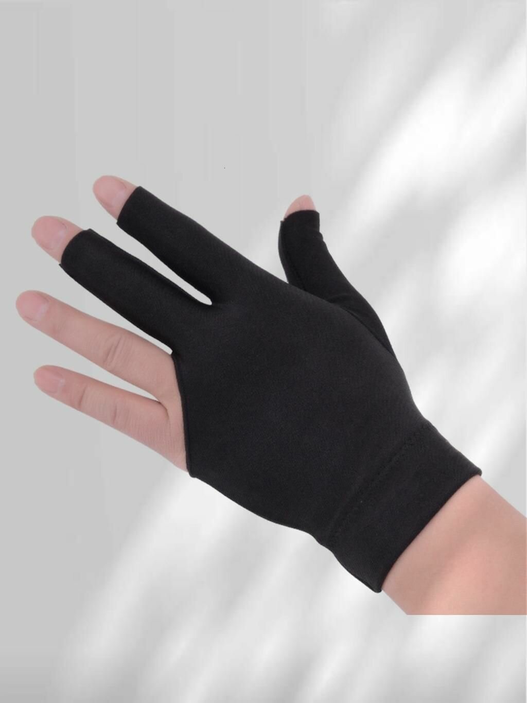 Трёхпалые перчатки для бильярда, Черный