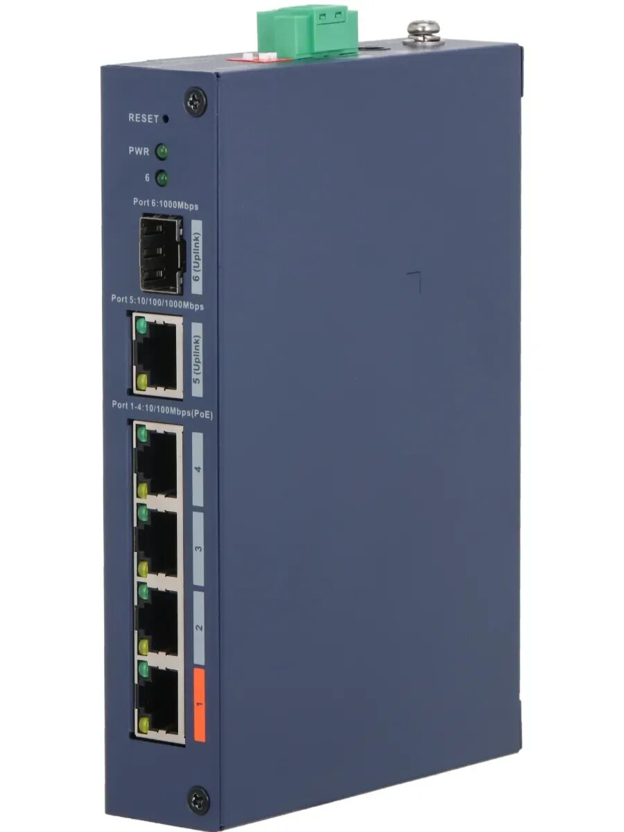Коммутатор управляемый DH-CHS4106-4ET-60 (L2) 4x100Мбит/с 1x1Гбит/с 1SFP