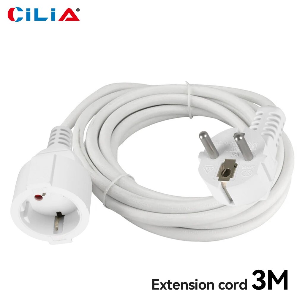 Удлинитель CILIA белый 3м, 16А, 250В