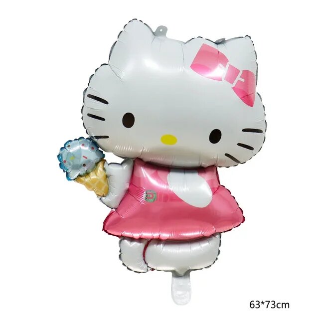Набор воздушных шаров Hello Kitty в форме цифр, милые фольгированные шары с мультяшной кошечкой, идеально подходят для украшения дня рождения девочки и для детского праздника.