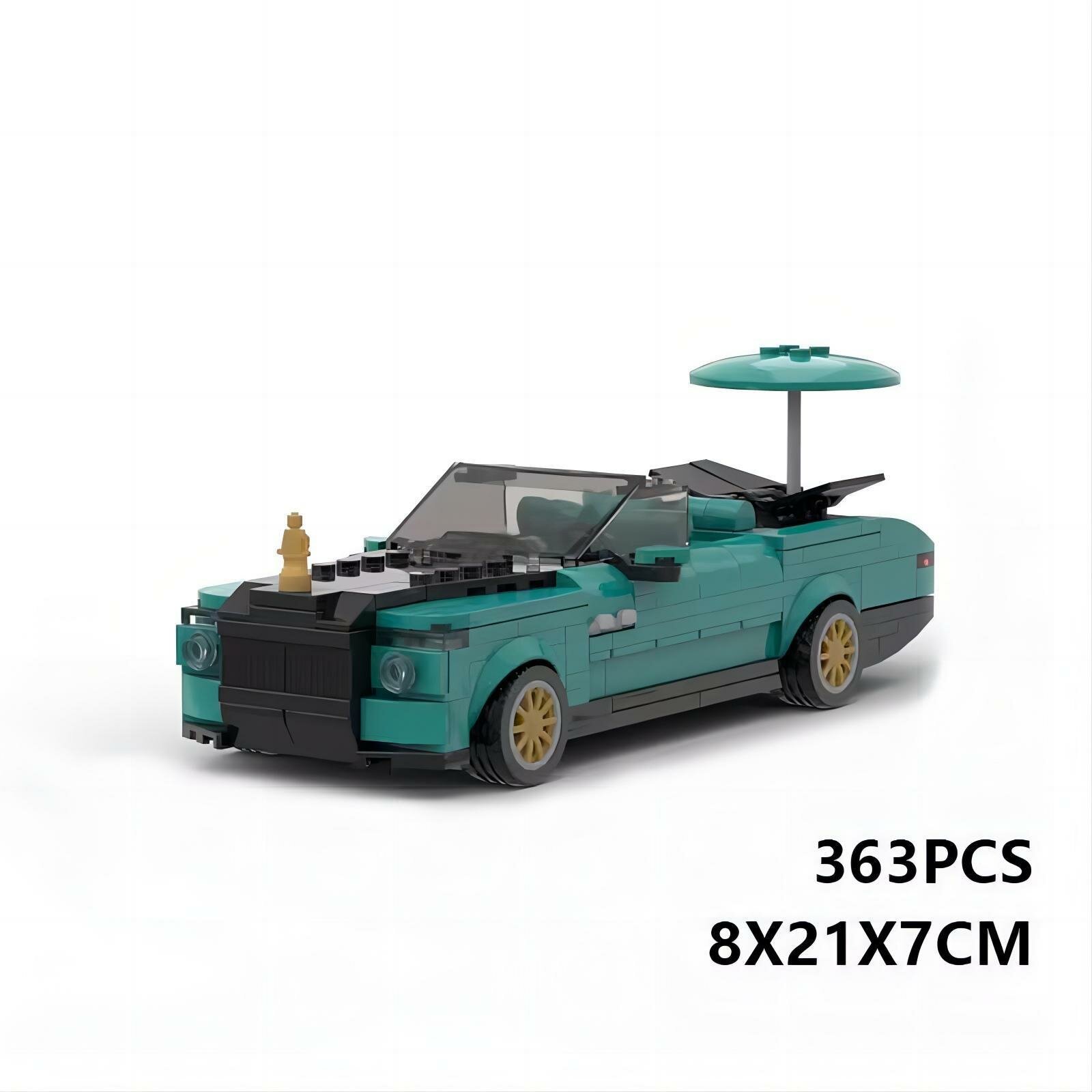 Модель автомобиля MOC, строительные блоки, серия скорости, Rolls Shadow Boy, сборка, игрушка, гоночный подарок