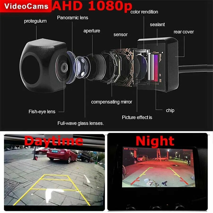 AHD 720P NTSC Камера Заднего Вида Автомобиля с Обратным Резервированием Fish Eye Система Помощи При парковке