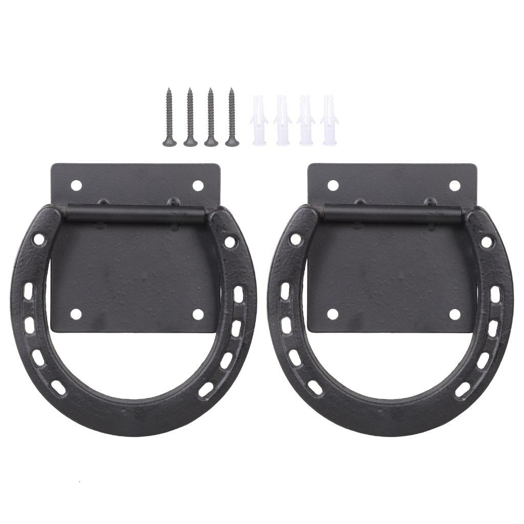 Металлические пряжки для галстука в виде лошади, 2 шт, Черный