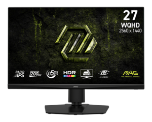 Монитор MSI Монитор MSI MAG 272QPF E20 27" 16:9 WQHD(2560x1440) Rapid IPS Flat, 0.5ms(GTG), 1000:1, 100M:1, 300nits, 178/178, 2xHDMI 2.0b, DP 1.4a, Tilt, Swivel, Height, Pivot, VESA,200Hz, Black,1y w-ty