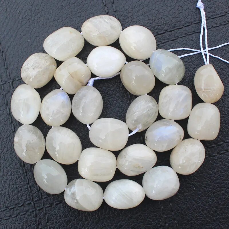 Натуральные лунные камни бусины Laerf Beads 3-15 мм 13-15mm Blue moon